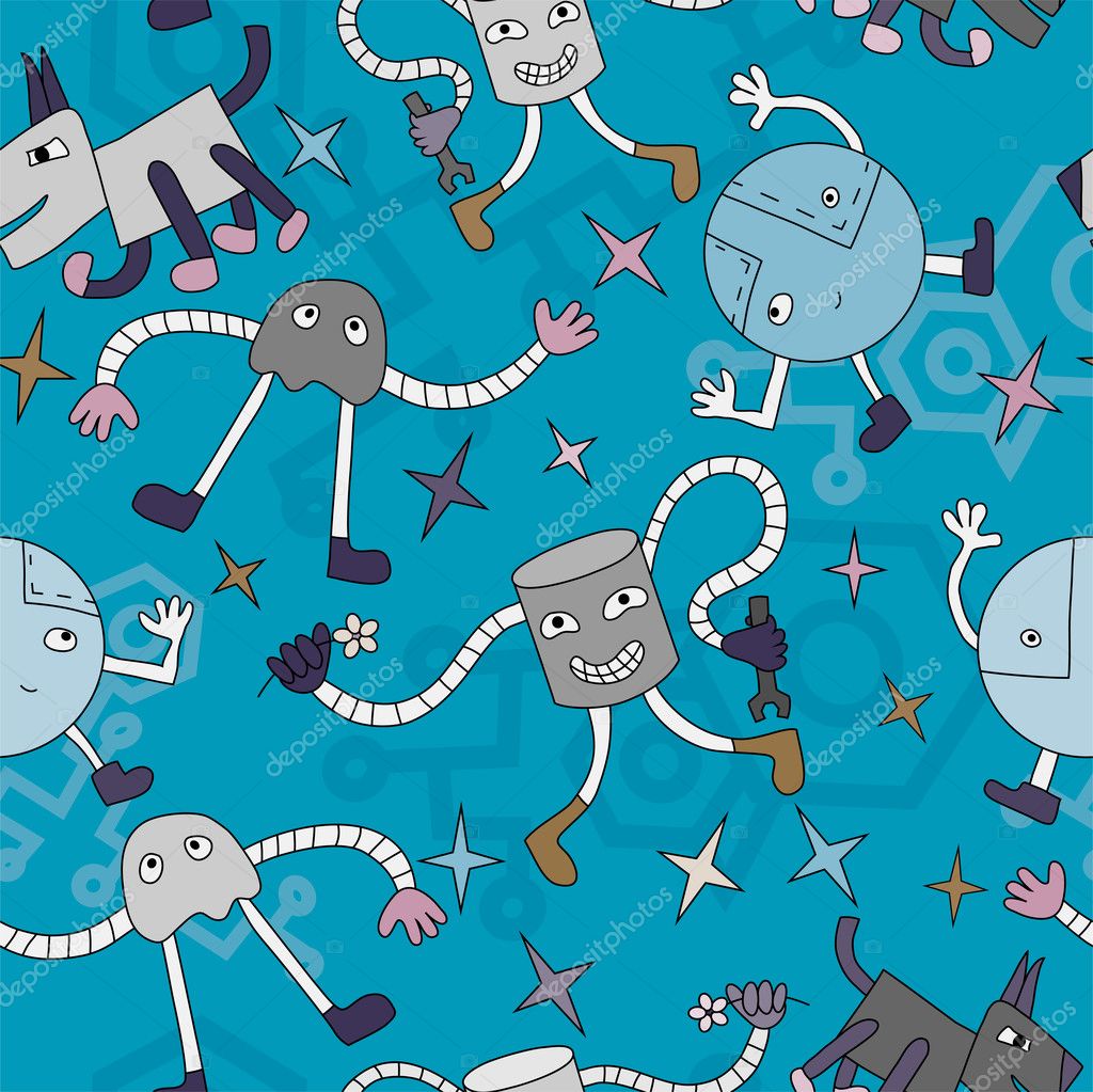 Robots Pattern Stock Vector Image By ©comotom0 9208806