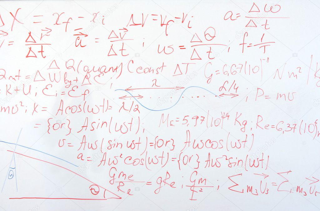 Formulas on a whiteboard Stock Photo by ©belchonock 8644860