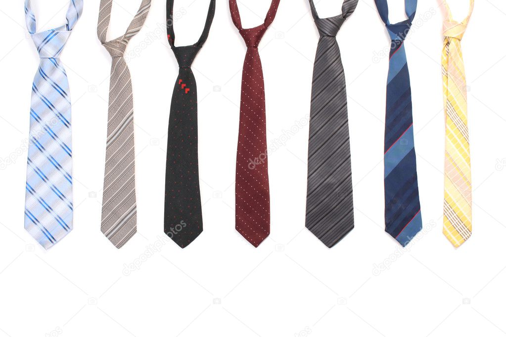 Ties isolated on white Stock Photo by ©belchonock 9396788