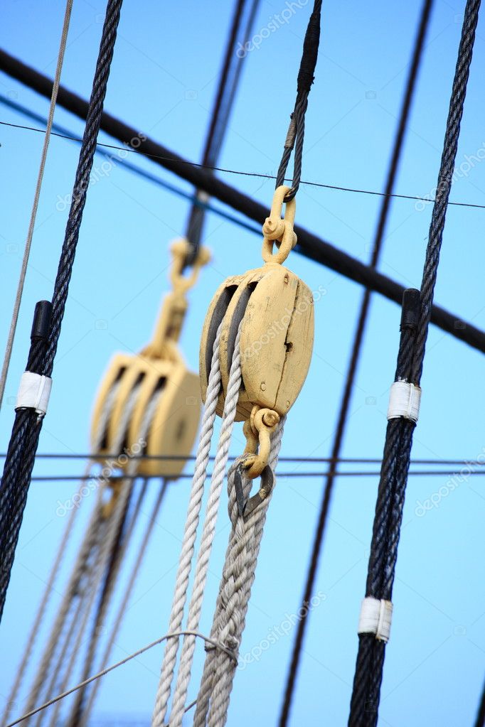Masts and rope of sailing ship. Stock Photo by ©Anetlanda 10587286