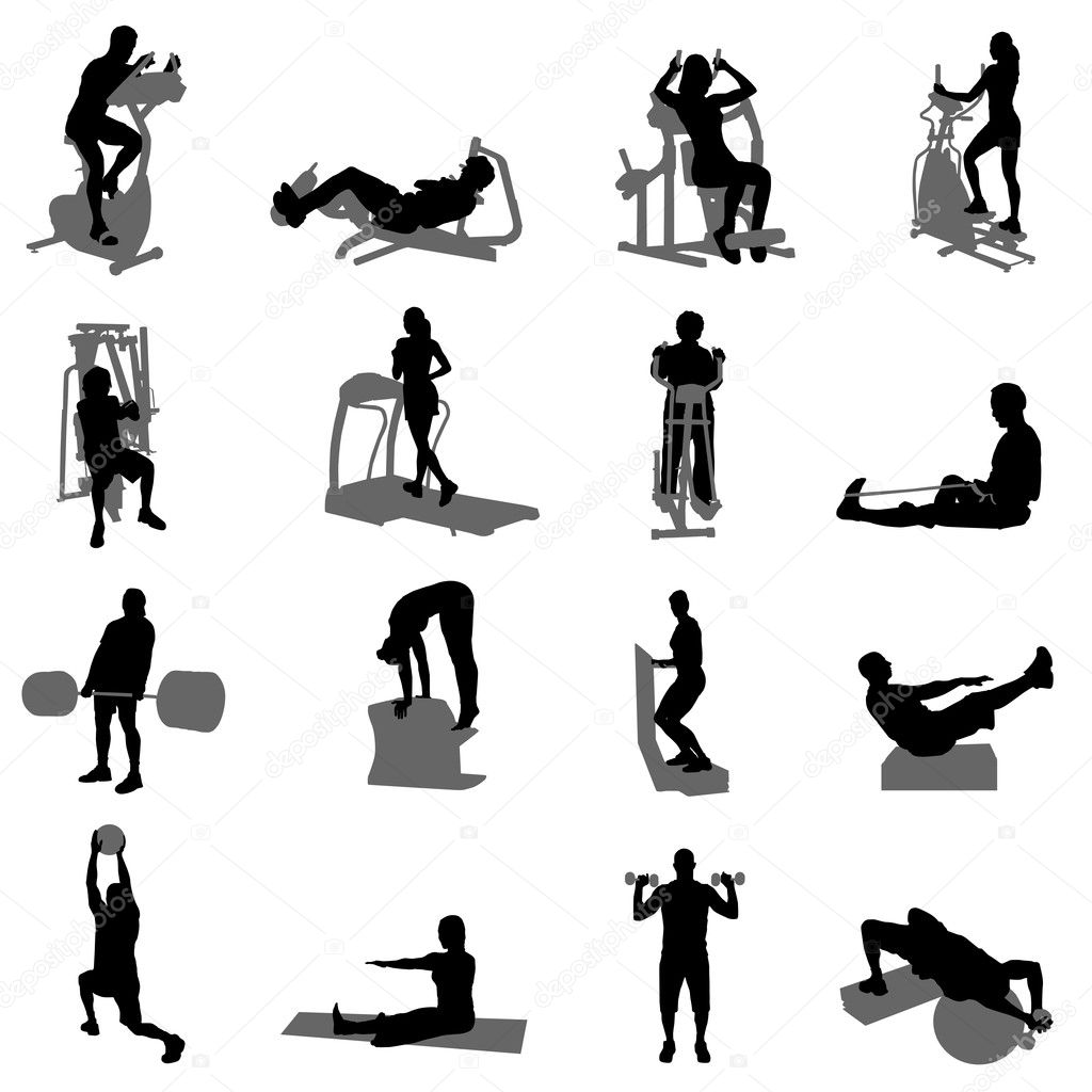 Fitness vector Stock Vector Image by ©bogalo #8115098