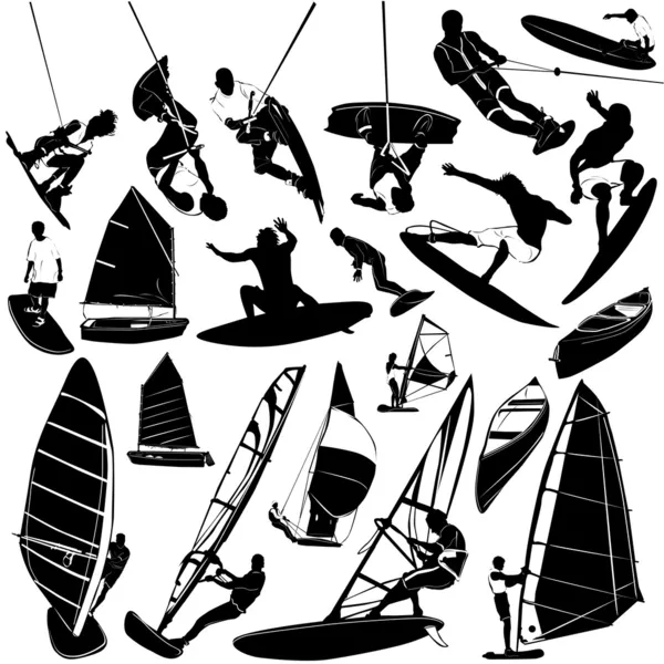 Imagens vetoriais Water sport silhouette | Depositphotos