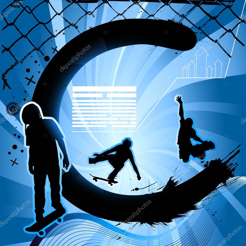 Skater design Stock Vector Image by ©bogalo #9697269