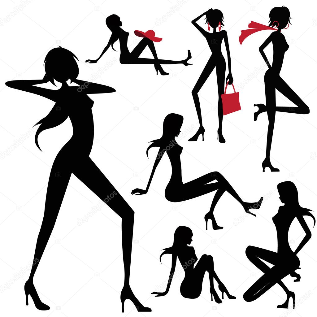 Belleza chica conjunto Vector de Stock de ©bogalo 9981742