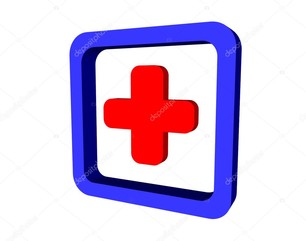 Red cross button — Stock Photo © johny007pandp #10565215