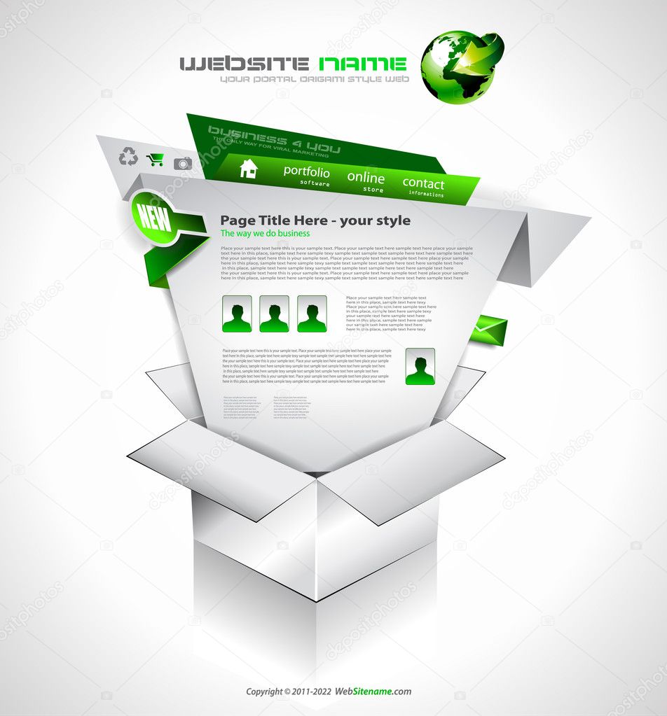 Complex Website Template - Elegant Design Stock Vector Image by ...