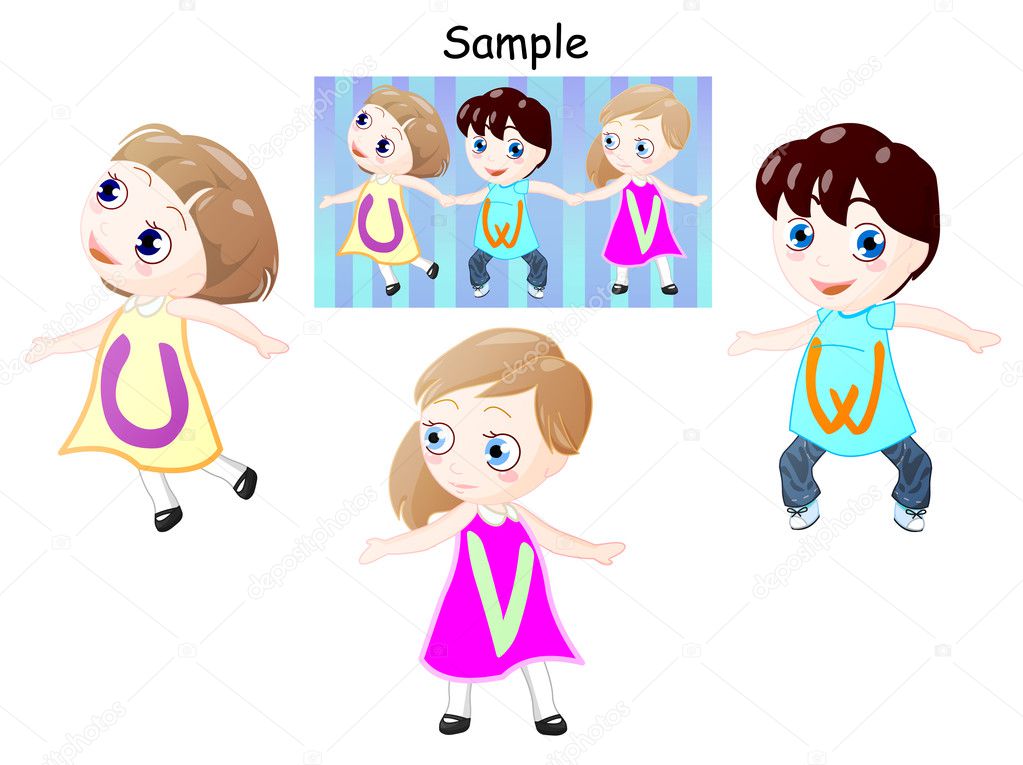 Modular children's letters Stock Illustration by ©Leda_d #7987954