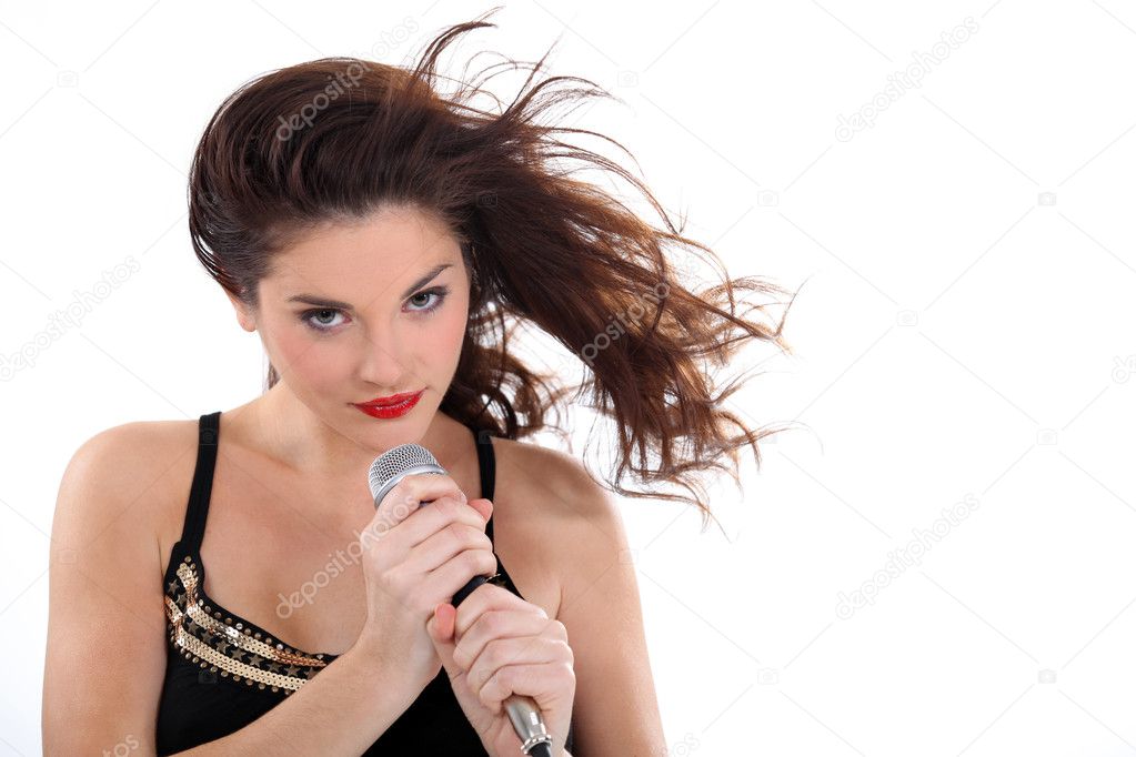 Female singer — Stock Photo © photography33 #10493783