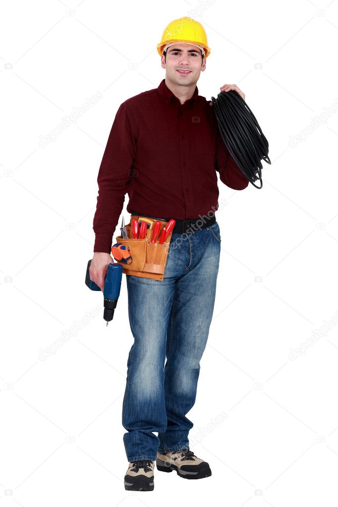 Full-length portrait of a tradesman — Stock Photo © photography33 #8532002