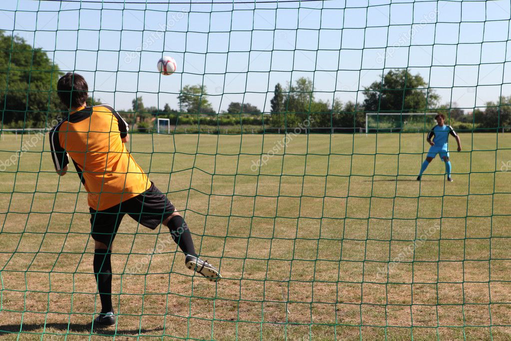 Goalkeeper catching ball — Stock Photo © photography33 #8559367