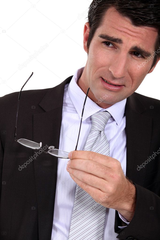 Doubtful man having a second look — Stock Photo © photography33 #9586563