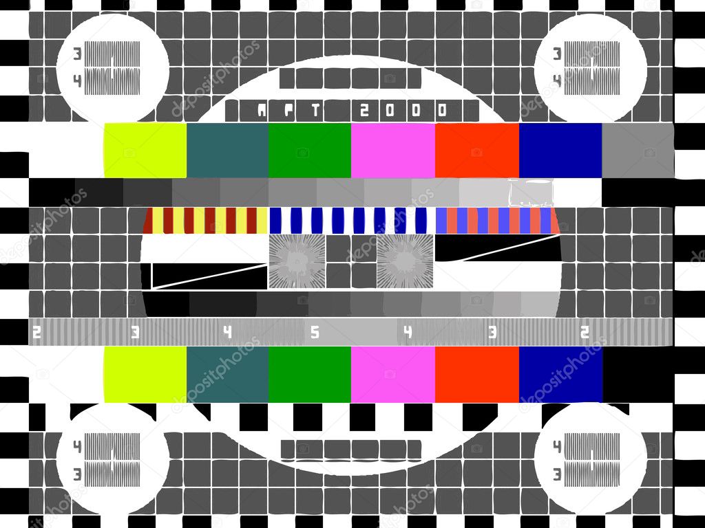 Tv color test pattern - test card, vector — Stock Vector ...
