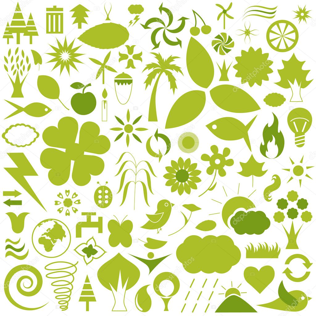 Nature icons Stock Vector Image by ©Rocket400 #9074989