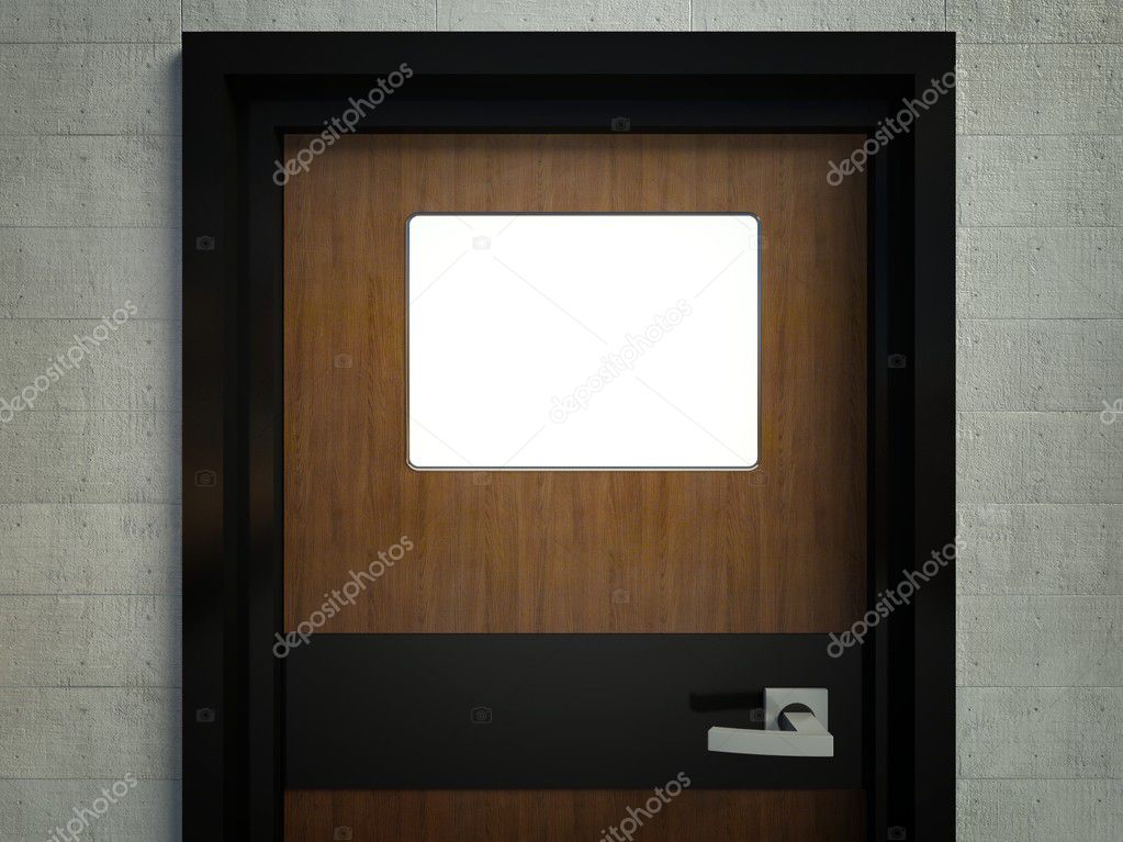 3d empty frame on door Stock Photo by ©leszekglasner 10630272