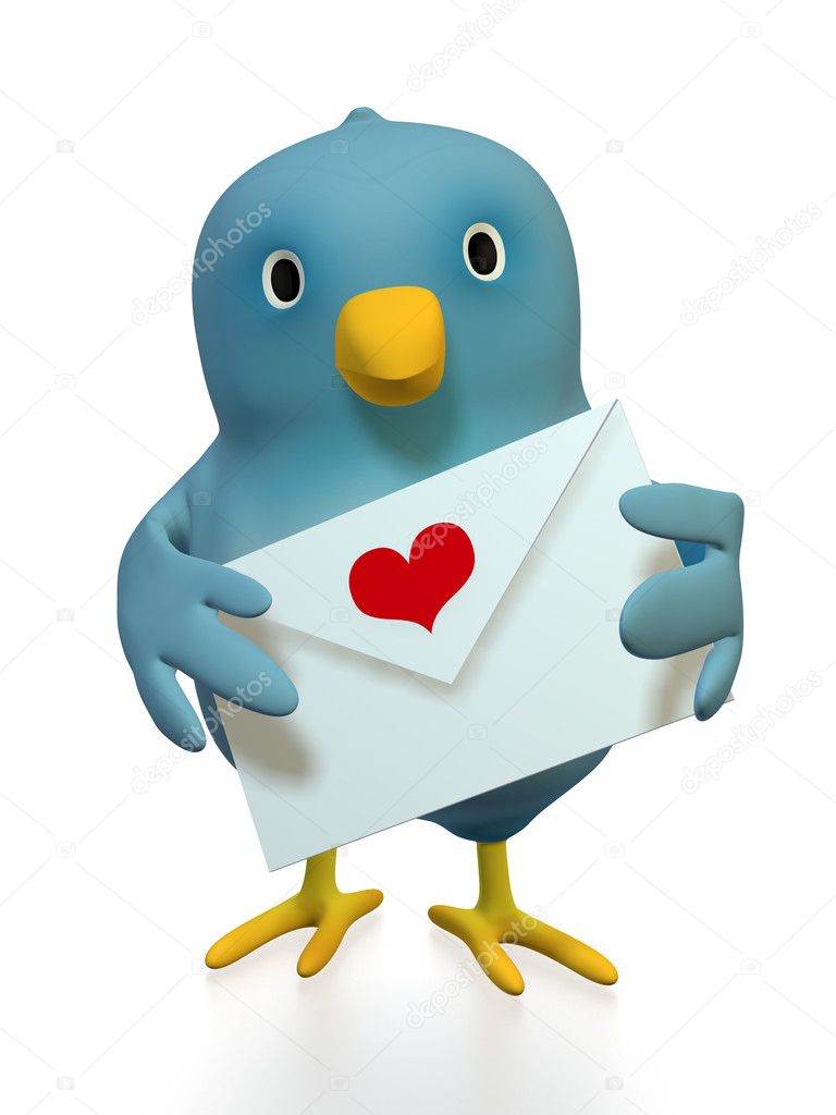 Bluebert with loveletter — Stock Photo © lilu_foto #8328597
