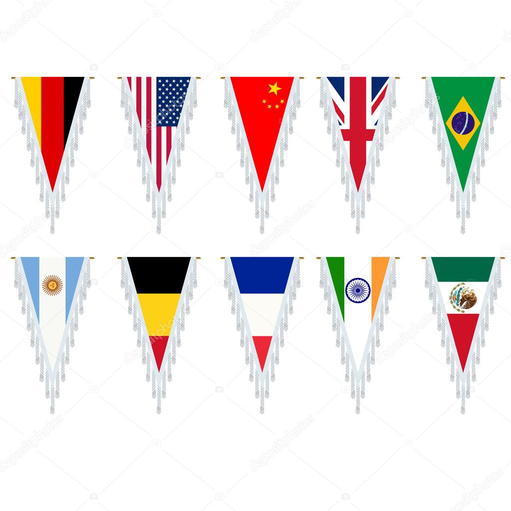 Triangle country flags — Stock Photo © richcat #10275403