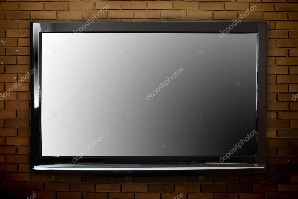 Plasma TVs on the wall — Stock Photo © semisatch #8753200