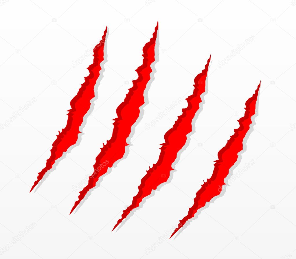Red claw scratches — Stock Vector © vectorguy #10066167