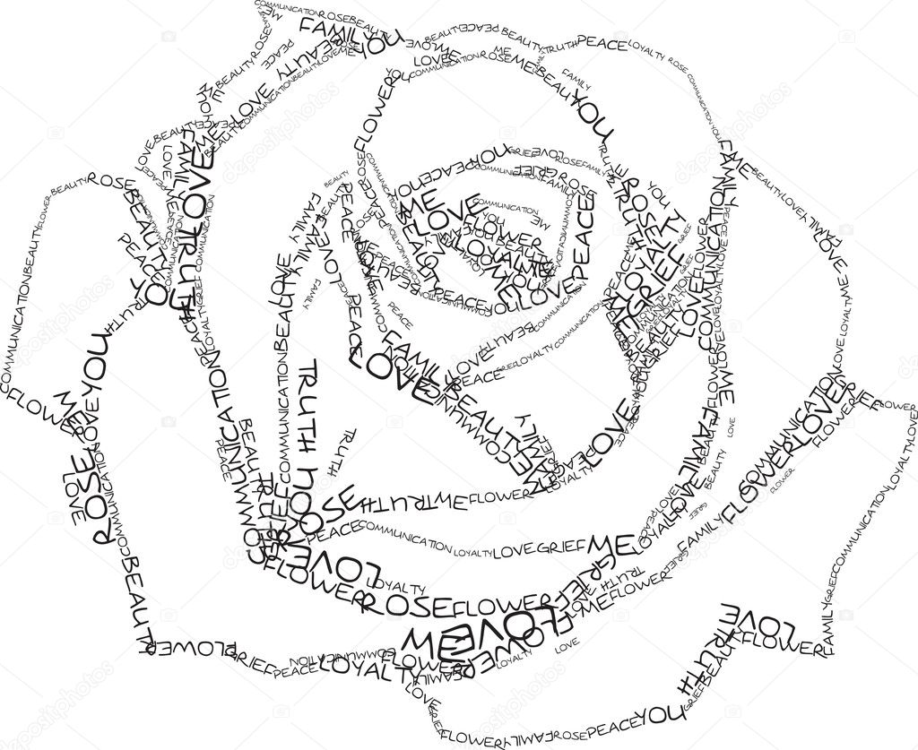 Rose of the words Stock Vector Image by ©trofimich81 #8321148