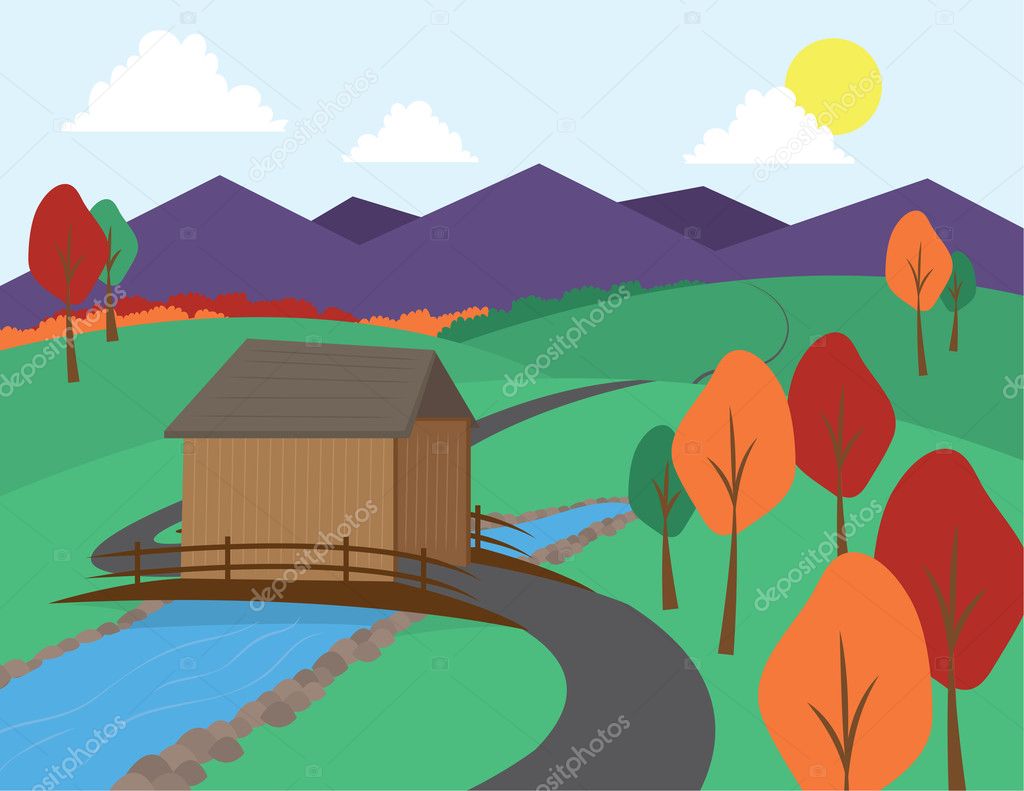 Zona rural. Vector de stock #10557630 de ©milo827