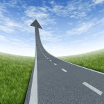 Highway road going up Stock Photo by ©SergeyNivens 5898548