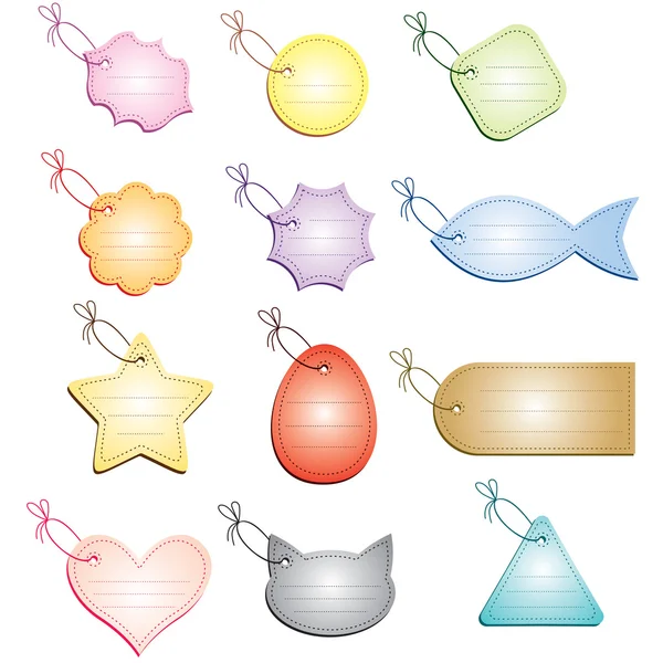 Beige labels on a string ⬇ Vector Image by © agrino | Vector Stock 10065964