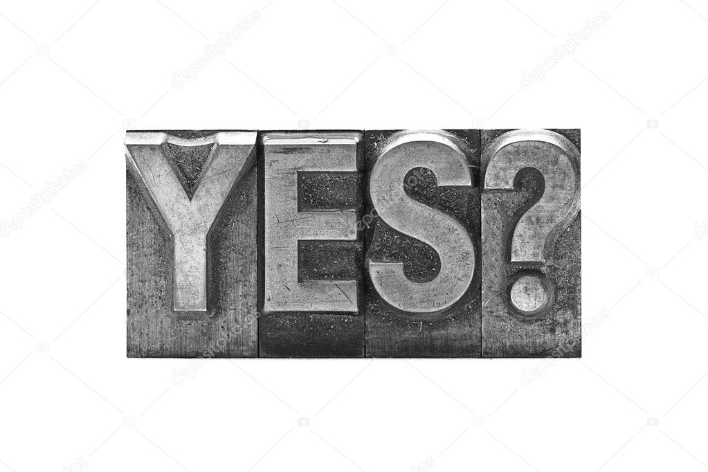 Lead letter word yes? — Stock Photo © rclassenlayouts #8711849