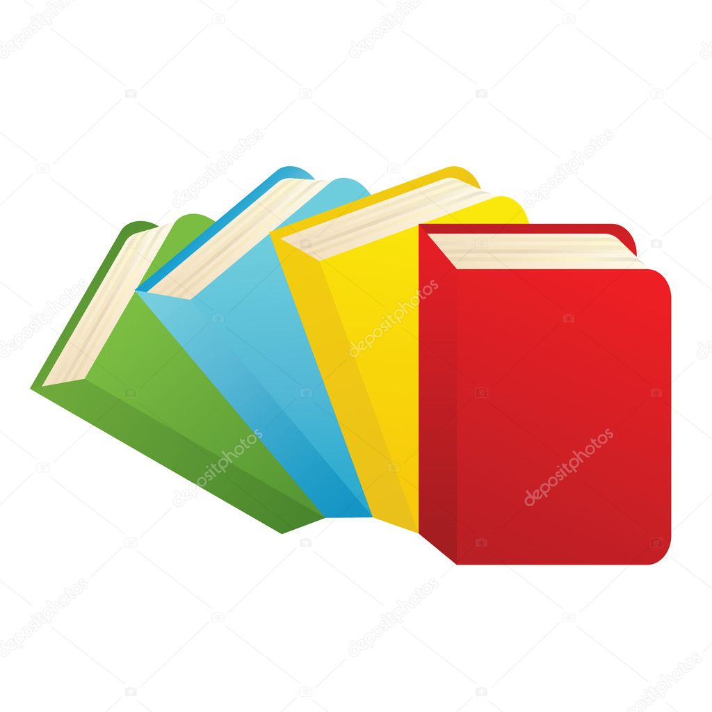 Colorful books Stock Vector Image by ©yuliaglam #7989515