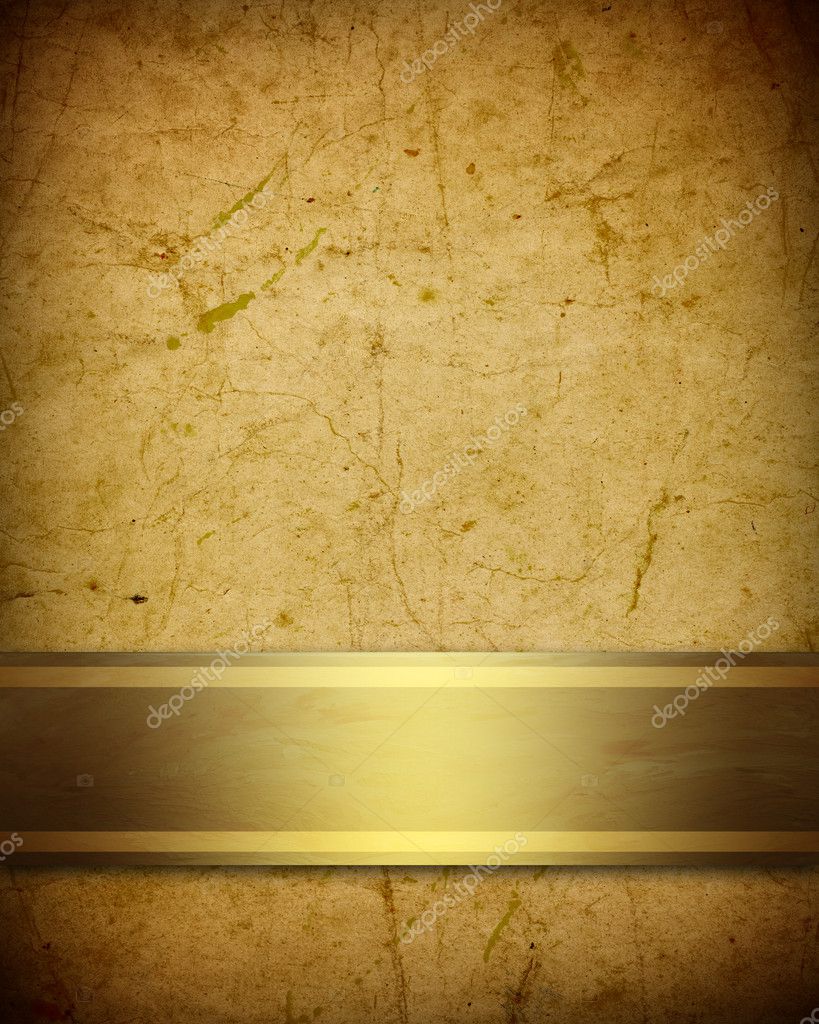 Soft golden brown parchment background with ribbon Stock Photo by ...