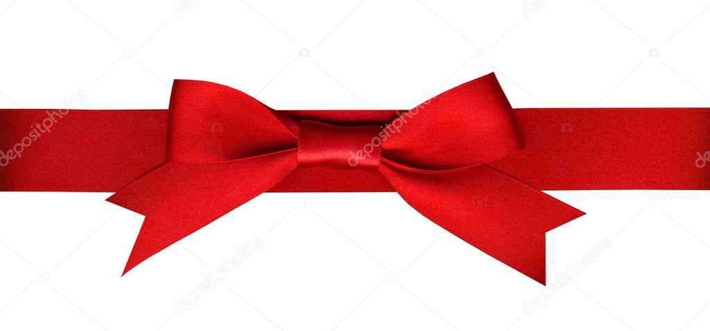 Big red holiday bow Stock Photo by ©AlisaFoytik 8100549
