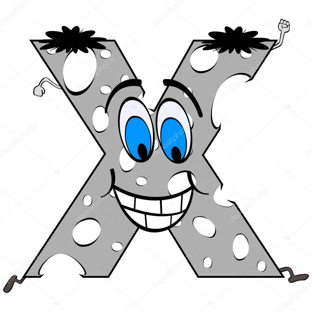 Cartoon letter x | Cartoon letter x — Stock Vector © marincas_andrei ...