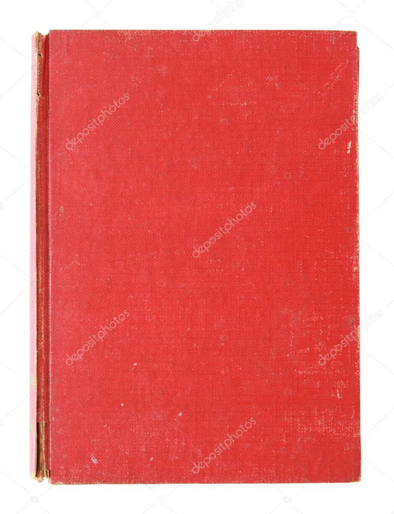 Old red cover book isolated over white with clipping path — Stock Photo ...
