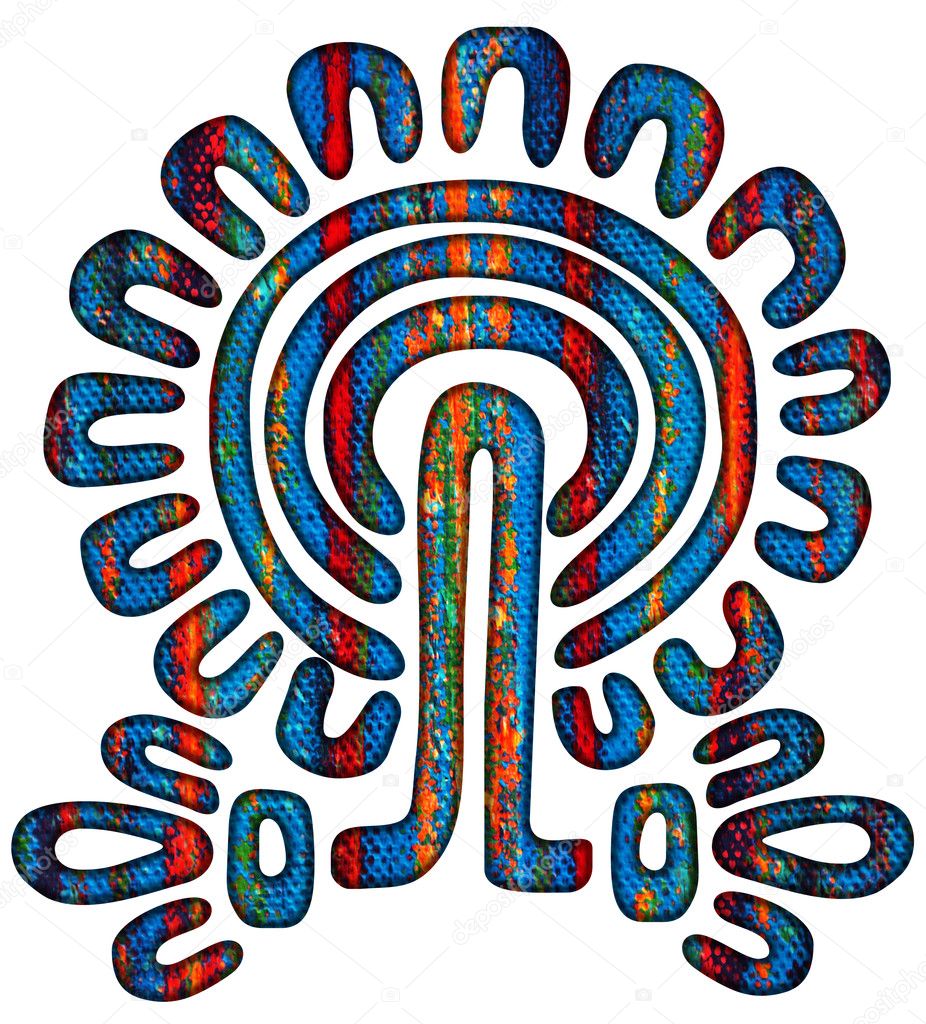 Mexican Aztec Tree Illustration — Stock Photo © LeshaBur #8921195