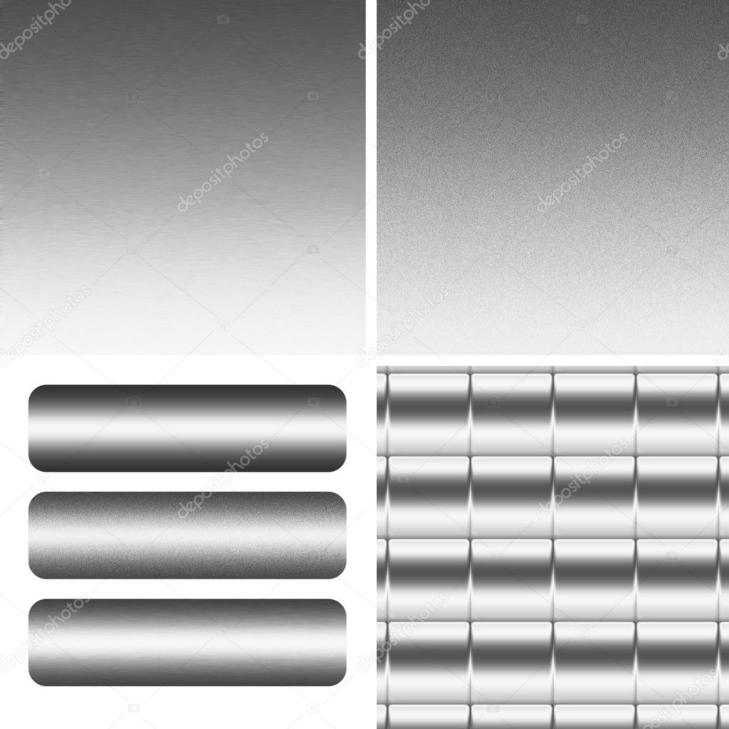 Set of silver metal textures and boards Stock Photo by ©RoyStudio 8615225