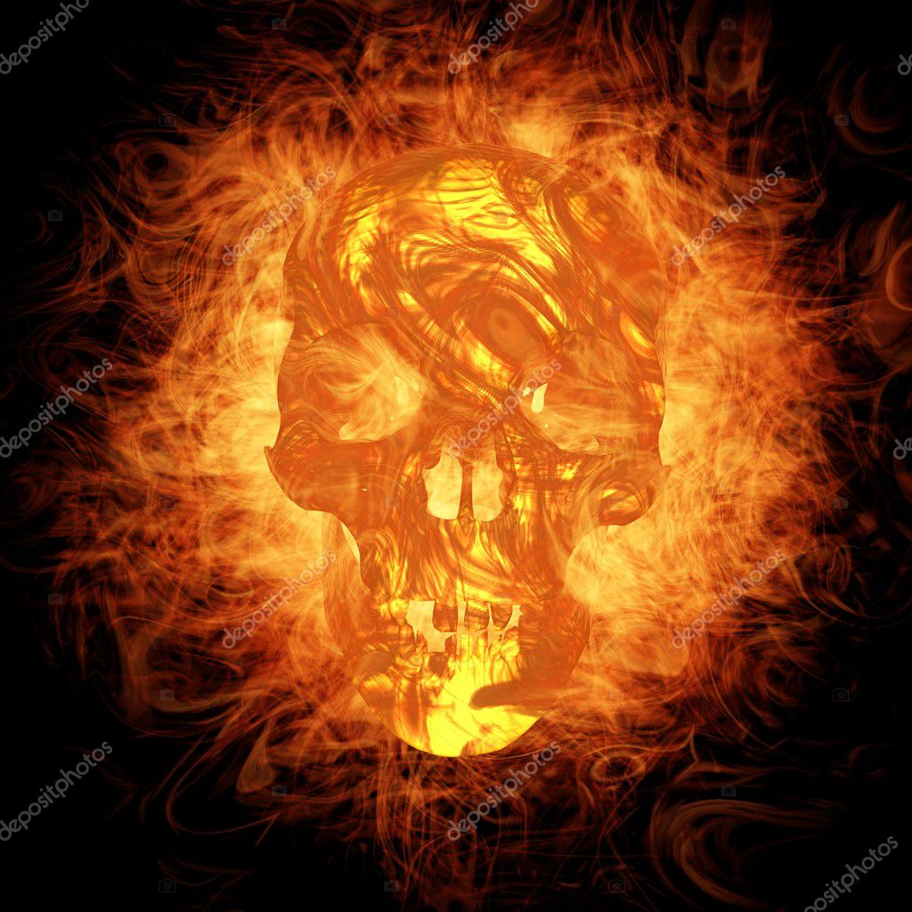 3D Burning Skull — Stock Photo © becy #8870884