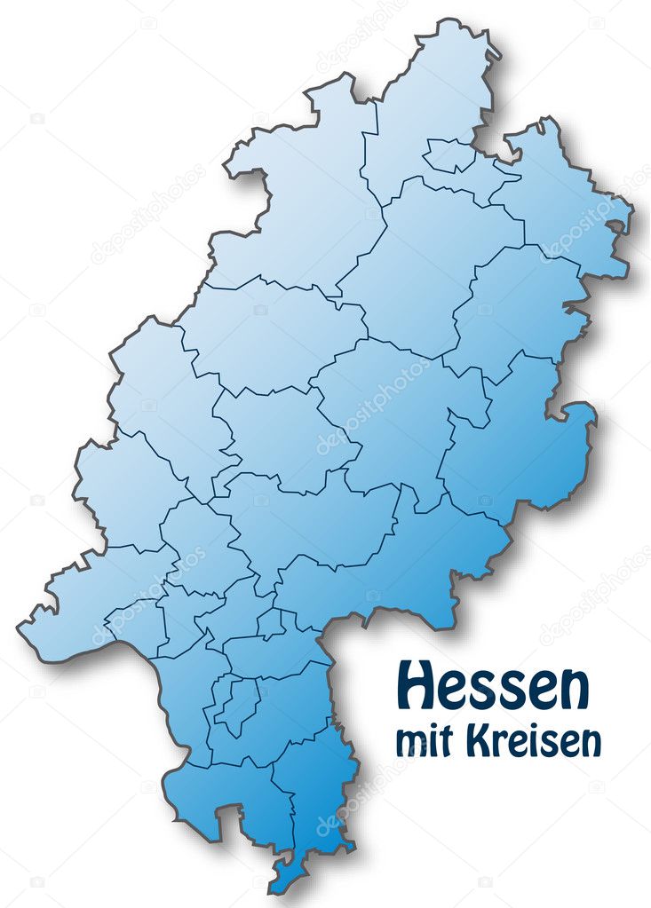 Karte von hessen — Stockvektor #8633582
