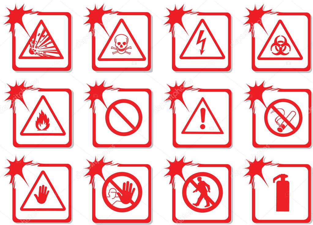 Safety signs Stock Vector by ©firea 8305153