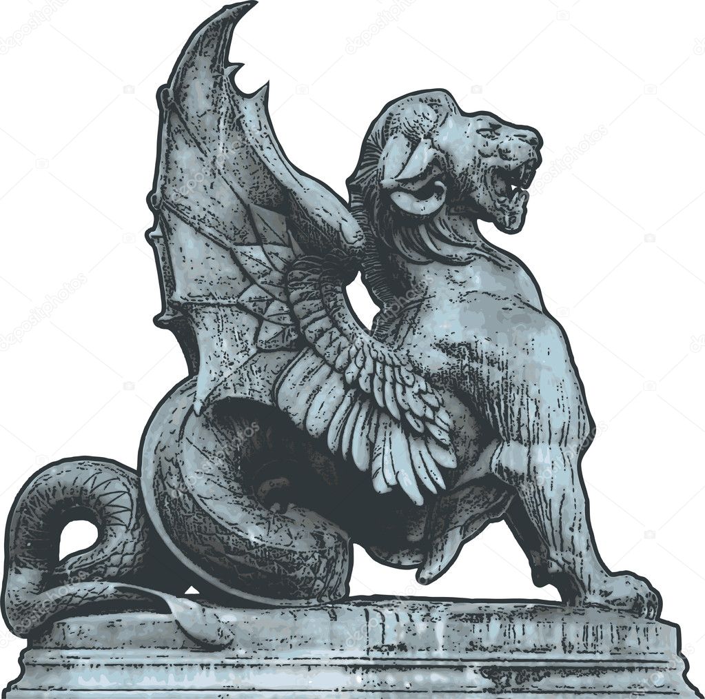 Vector chimera Sculpture Stock Vector Image by ©roverto007 #9598339