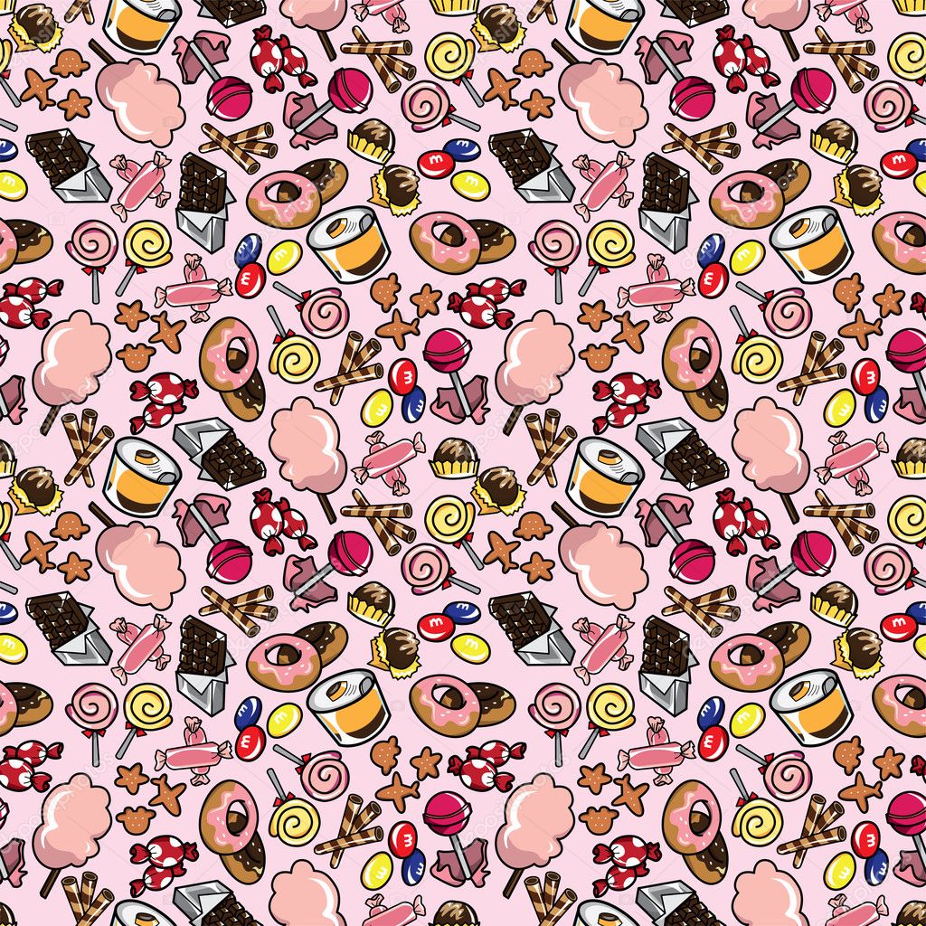 Seamless candy pattern — Stock Vector © mocoo2003 #8037825