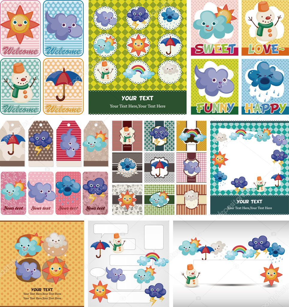 Cartoon weather card Stock Vector Image by ©mocoo2003 #8038563