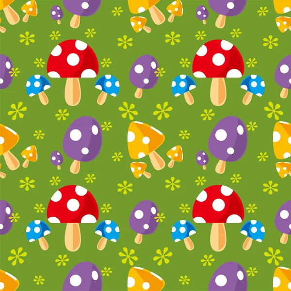 Cartoon mushroom pattern Vector Art Stock Images | Depositphotos