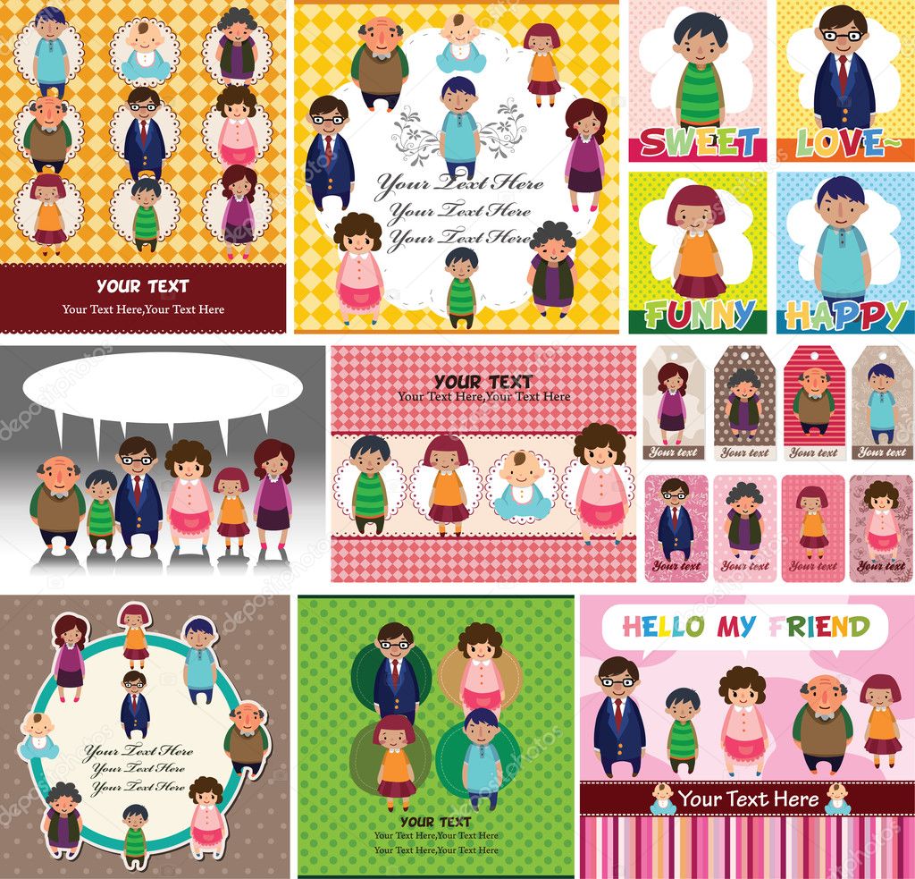 Family card — Stock Vector © mocoo2003 #8881423