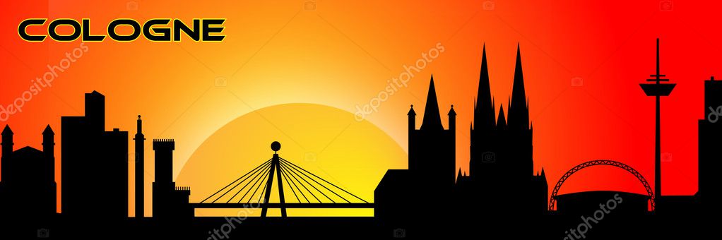 ᐈ Cologne stock pictures, Royalty Free cologne skyline silhouette ...