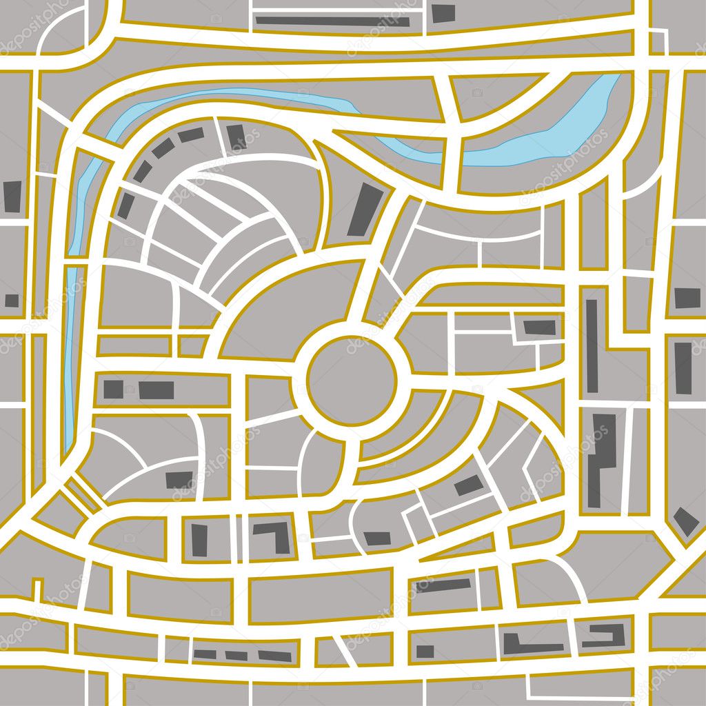 Abstract city map. Seamless background — Stock Vector © tovovan_ #9519232