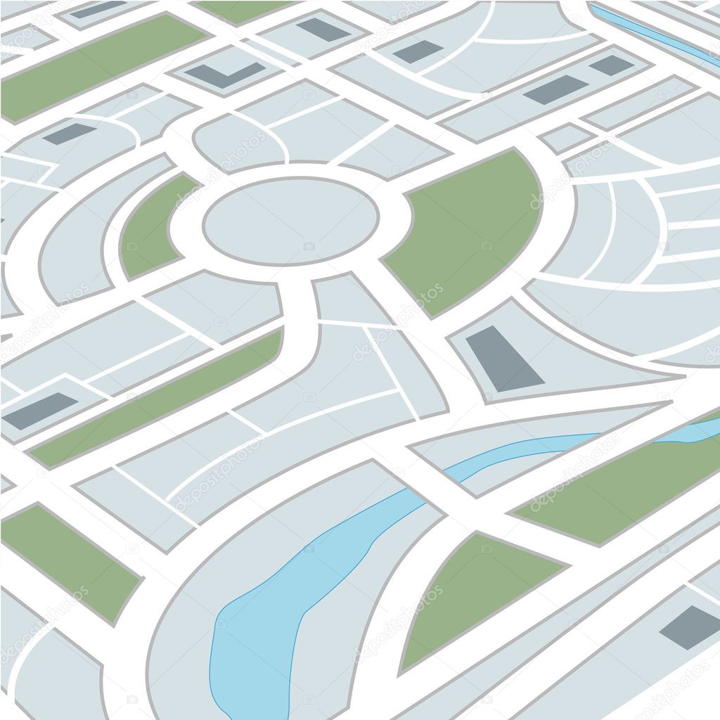 Perspective background of abstract city map Stock Vector Image by ...