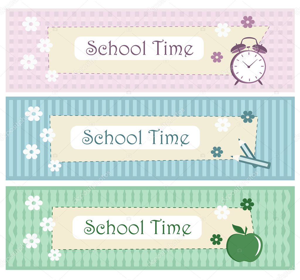 School Decorative Border Set Stock Vector Image by ©Teneresa #8558438