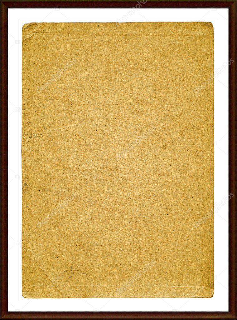 Vintage paper with frame isolated on white — Stock Photo © nikoniano ...