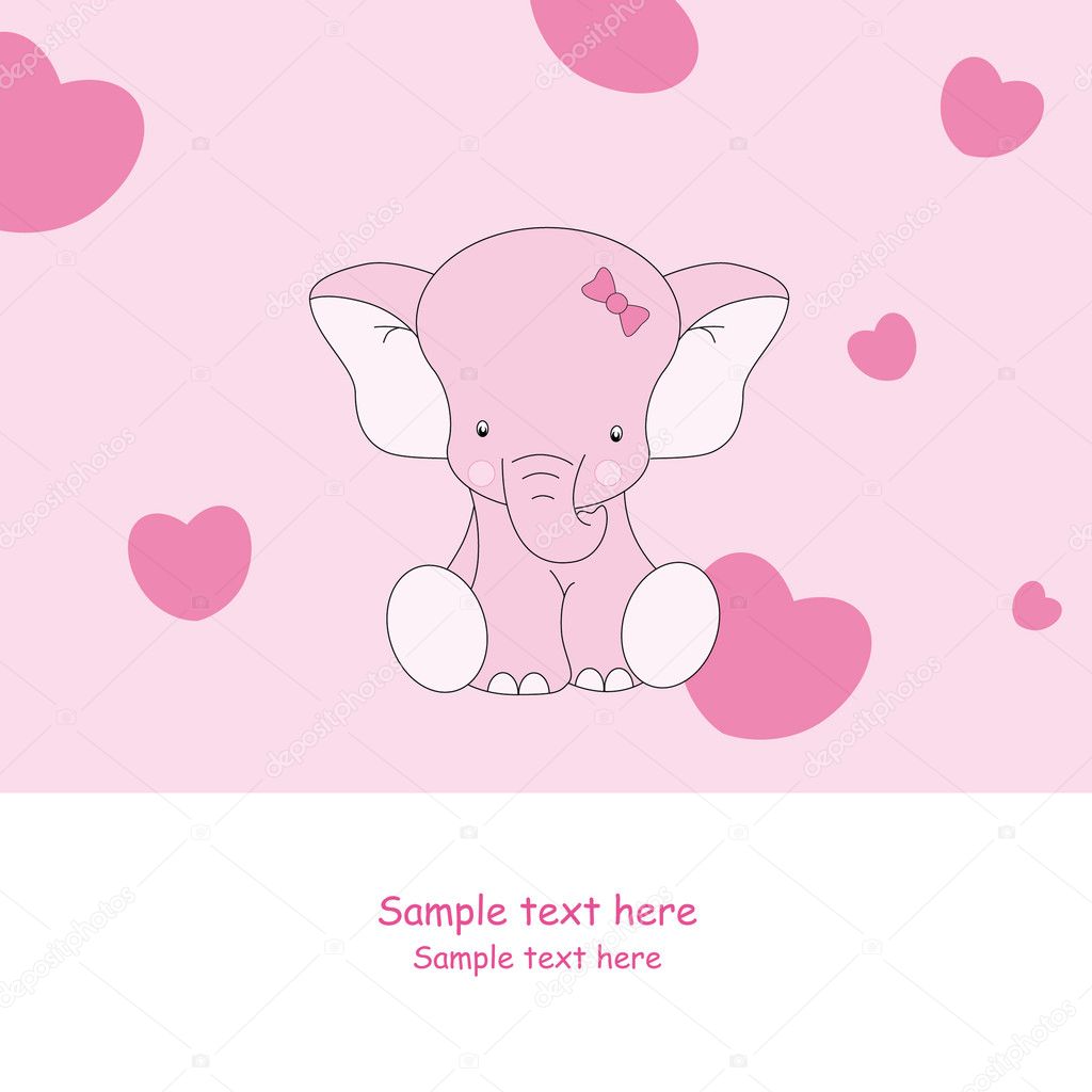 Elefante rosa Vector de stock por ©sbego 8027190