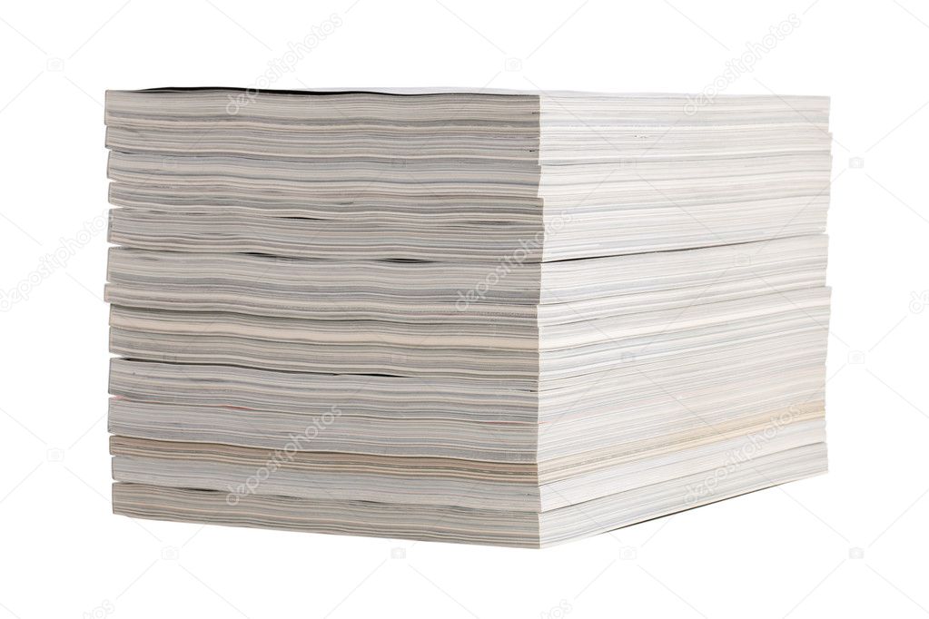 Neatly folded stack of magazines Stock Photo by ©Dimedrol68 9389886
