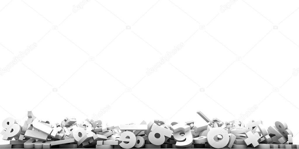 Falling letters isolated on white background — Stock Photo ...